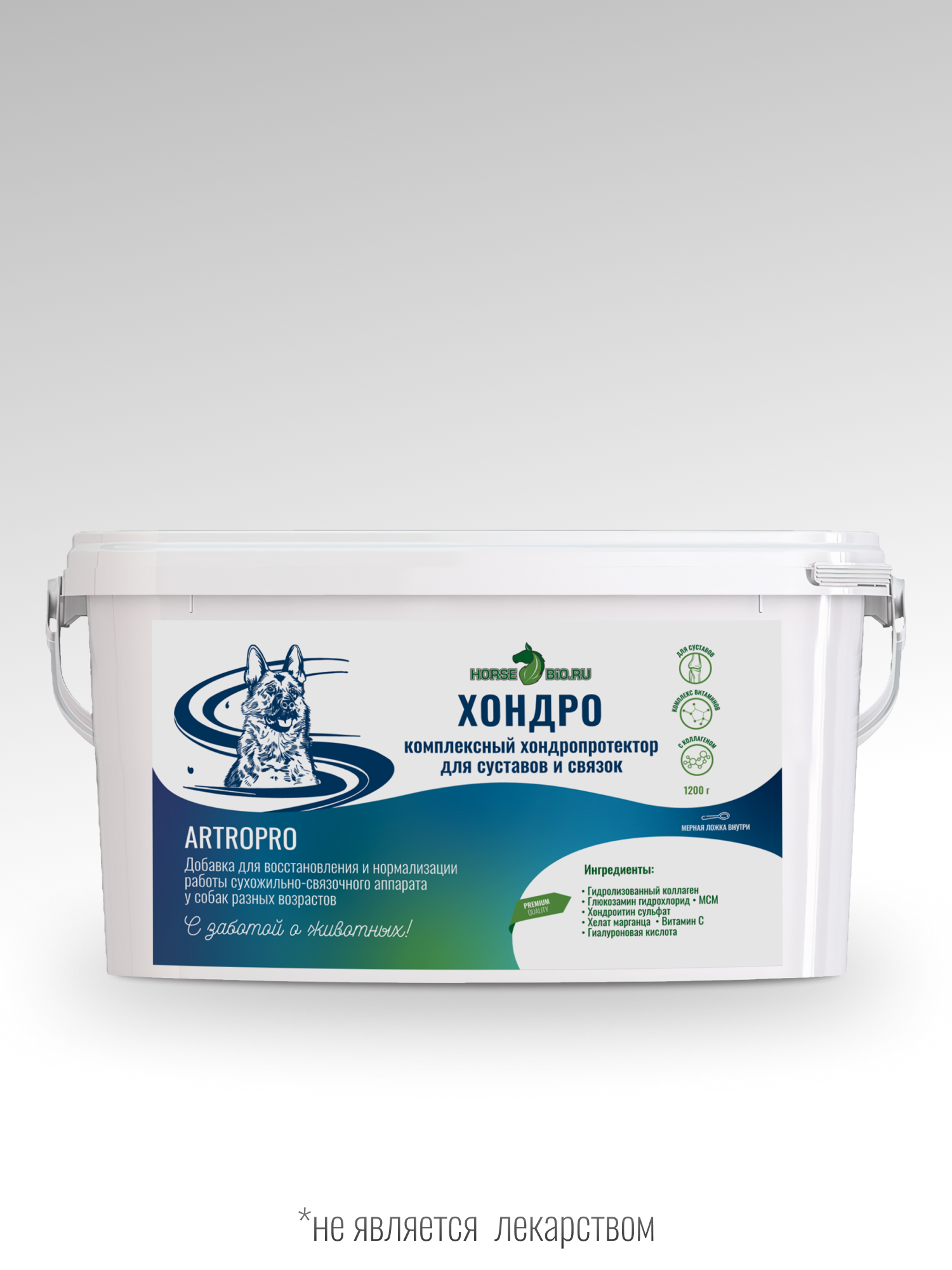 Хондропротектор хондро Horse-Bio ArtroPro для собак крупных пород, 1200 г