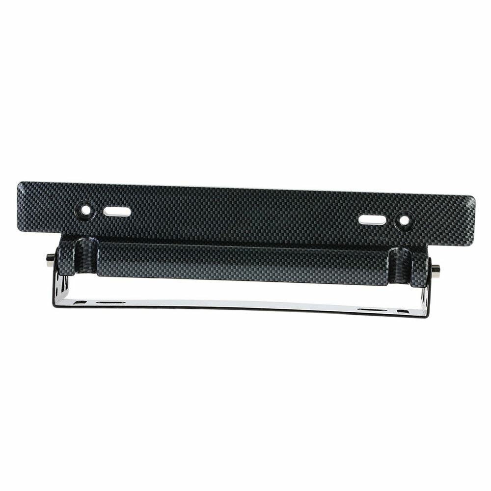 Универсальный держатель рамки номерного знака автомобиля из углеродного волокна, гоночный стиль, регулируемый угол наклона, перемещаемый кронштейн, аксессуар для самостоятельной модификации