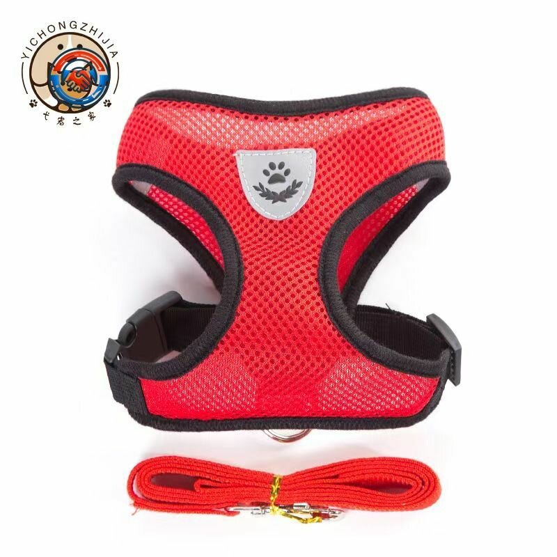Анатомическая шлейка для кошек и собак мелких пород с поводком 130 см, дышащая сетка, регулируемый размер, светоотражающая окантовка, комфортная прогулочная шлейка для йорка, котёнка, мейн-куна, щенка