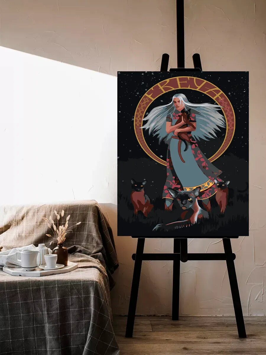 Картина по номерам Фрейя Скандинавская Богиня Религия