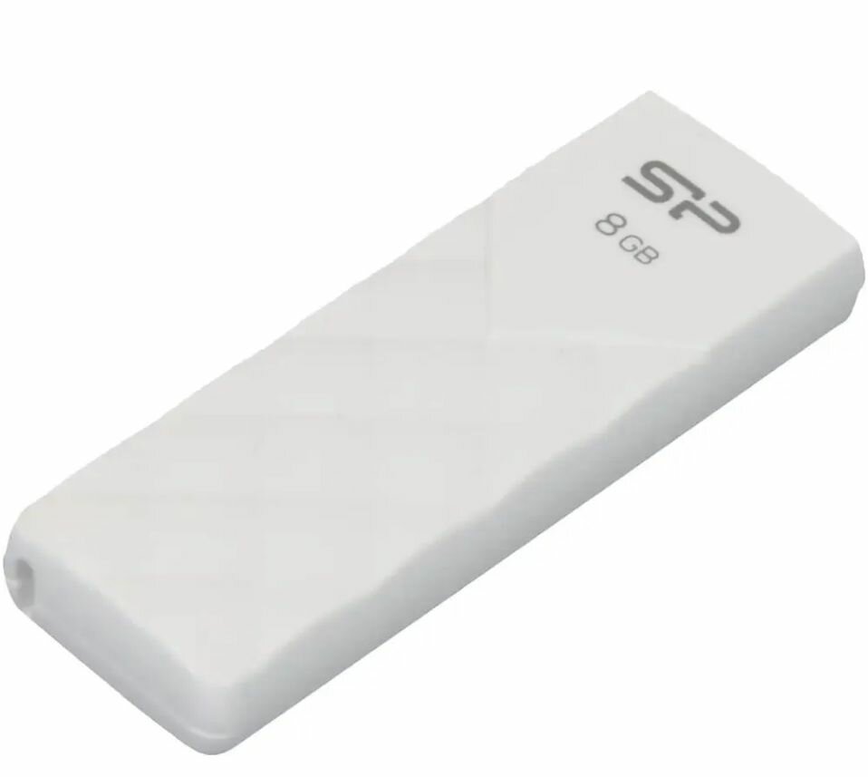 Память USB Flash 8 ГБ SILICON POWER Ultima U03 (SP008GBUF2U03V1W) - USB 2.0, USB Type-A, вид закрывания - Выдвижной, Пластик