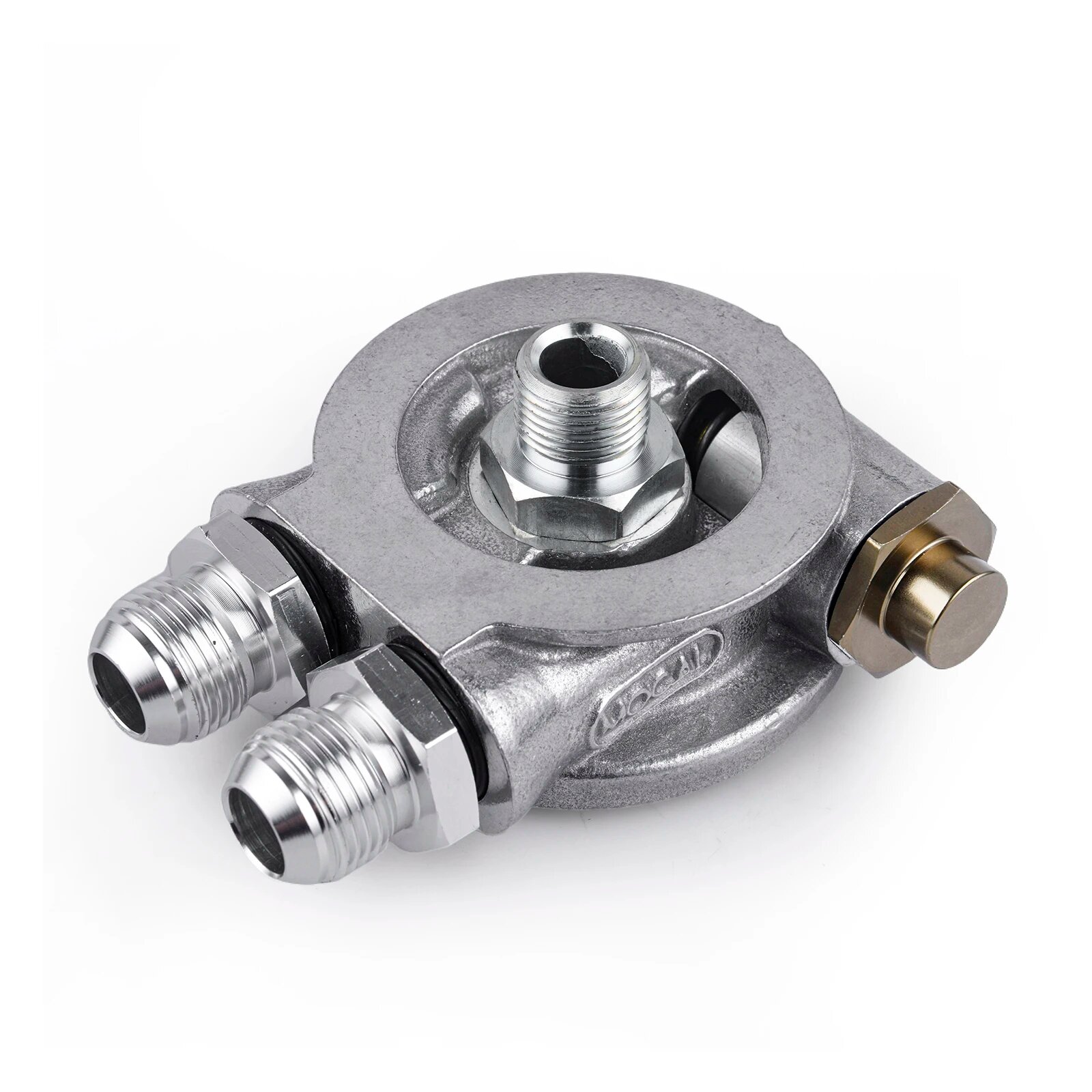 Универсальная сэндвич-пластина фильтра масляного радиатора + адаптер термостата 3/4 "16 UNF с AN10