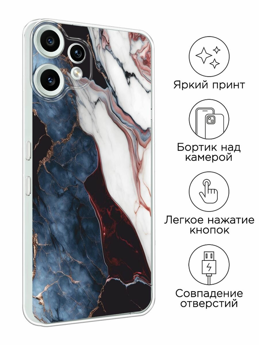 Чехол на CMF Phone 2 Pro / CMF Фон 2 Про с принтом "Благородный мрамор" — фото 1
