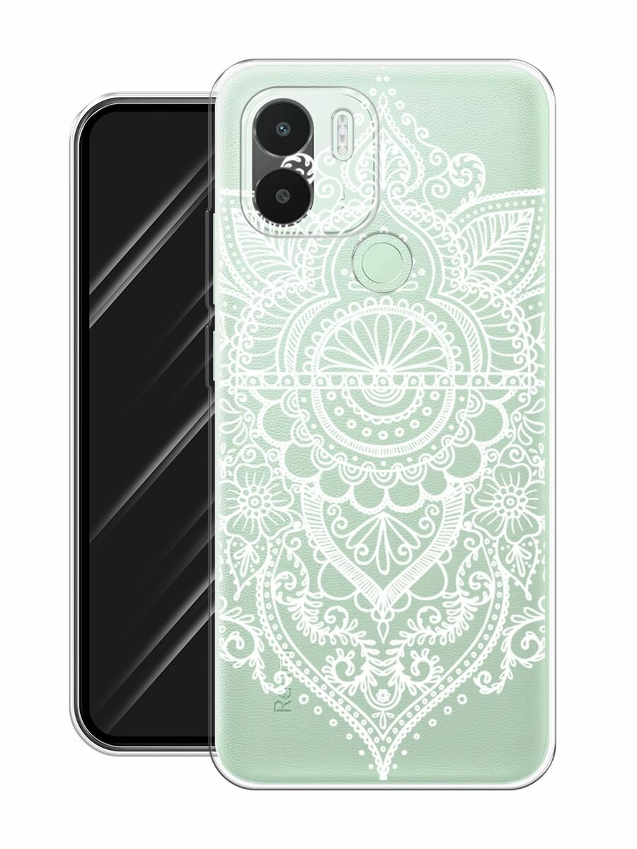 Чехол на Xiaomi Redmi A1+/Redmi A2+/Poco C51/C50 / Редми A1+ с принтом "Солнечный узор", прозрачный — фото 1