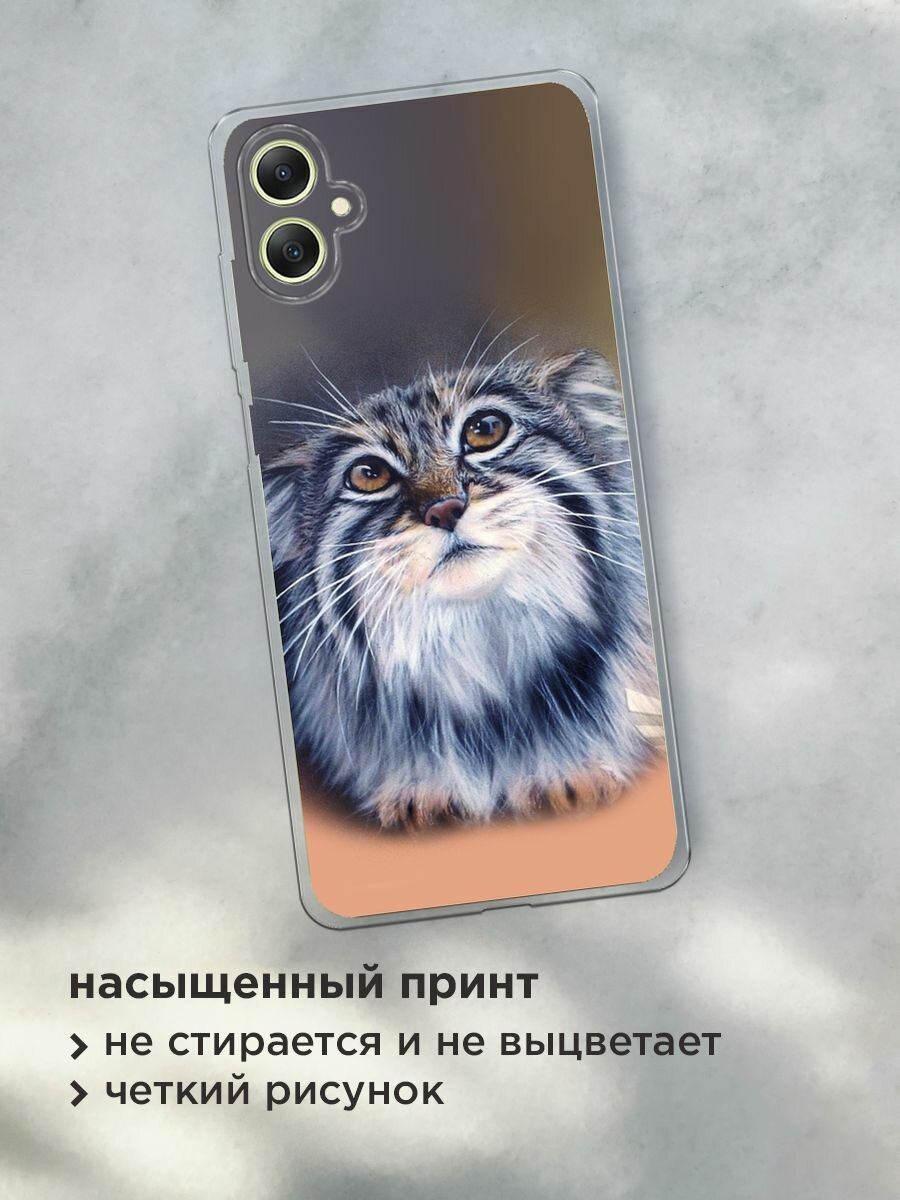 Чехол на Samsung Galaxy A06 / Самсунг Галакси А06 с принтом "Кот манул 2" — фото 1