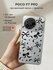 Чехол на Poco F7 Pro / Поко F7 Про с принтом "Милые чёрные бантики 4"