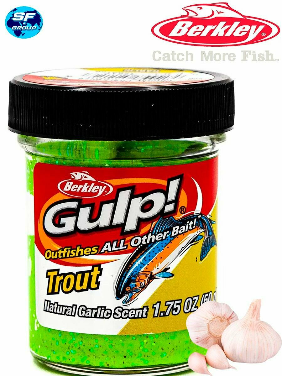 Паста Berkley Gulp Trout Natural Garlic Scent Chunky Charteuse 50g