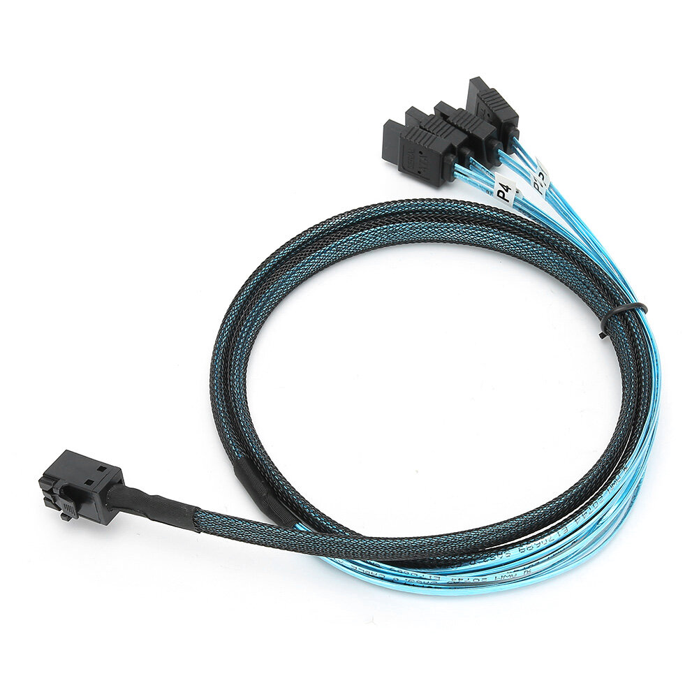 Кабель передачи данных Minisas 8643 к 4SATA, длина 100 см, высокоскоростной для серверов