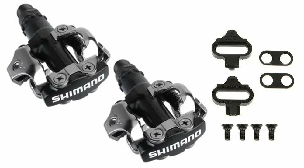 Педали велосипедные SHIMANO PD-M520, SPD с шипами, черные