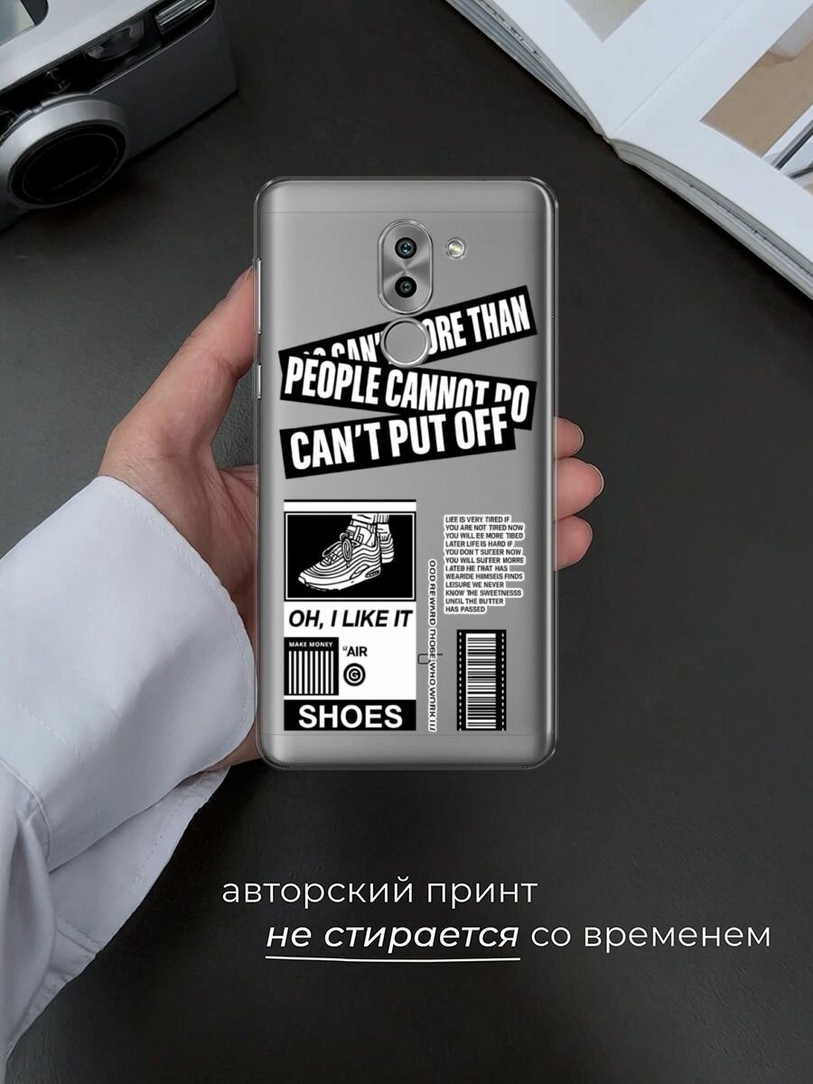 Чехол на Honor 6X / Хонор 6Х с принтом "I like it", прозрачный — фото 1