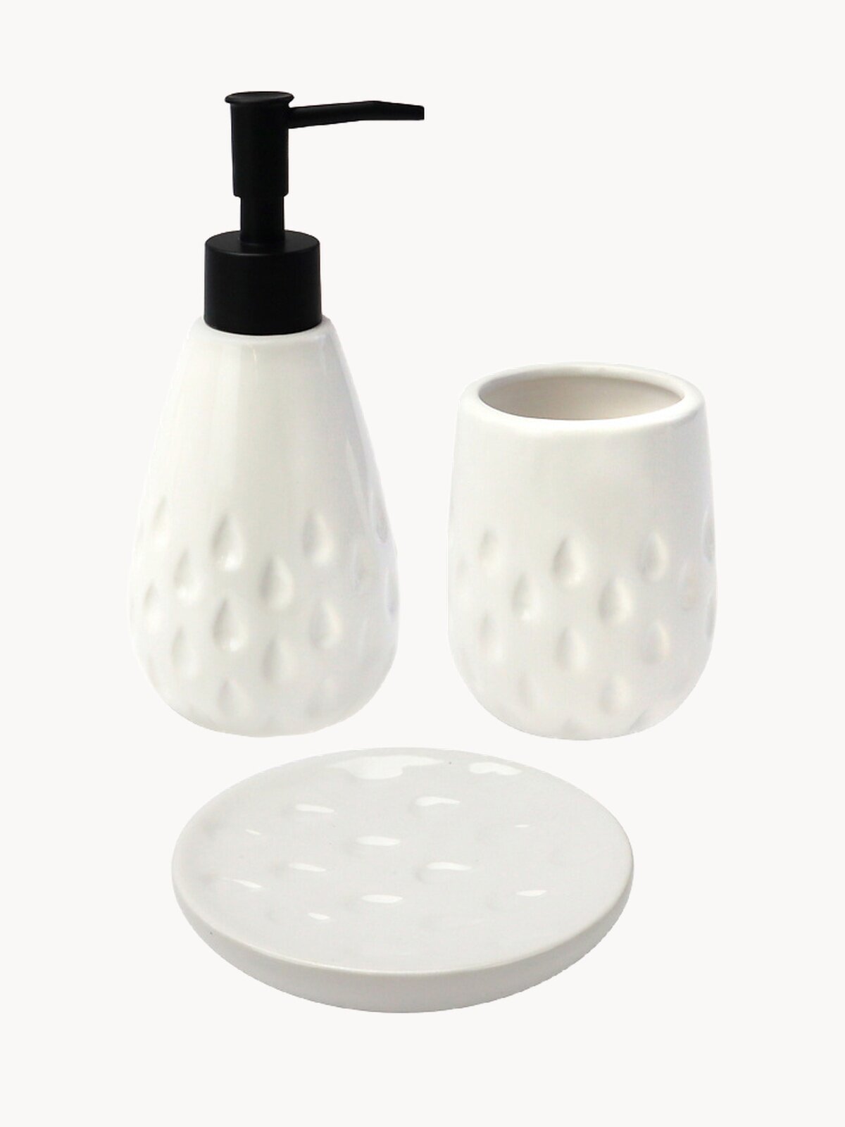 Набор аксессуаров для ванной комнаты ND Play / Emerald 3 предмета (диспенсер, стакан, мыльница)