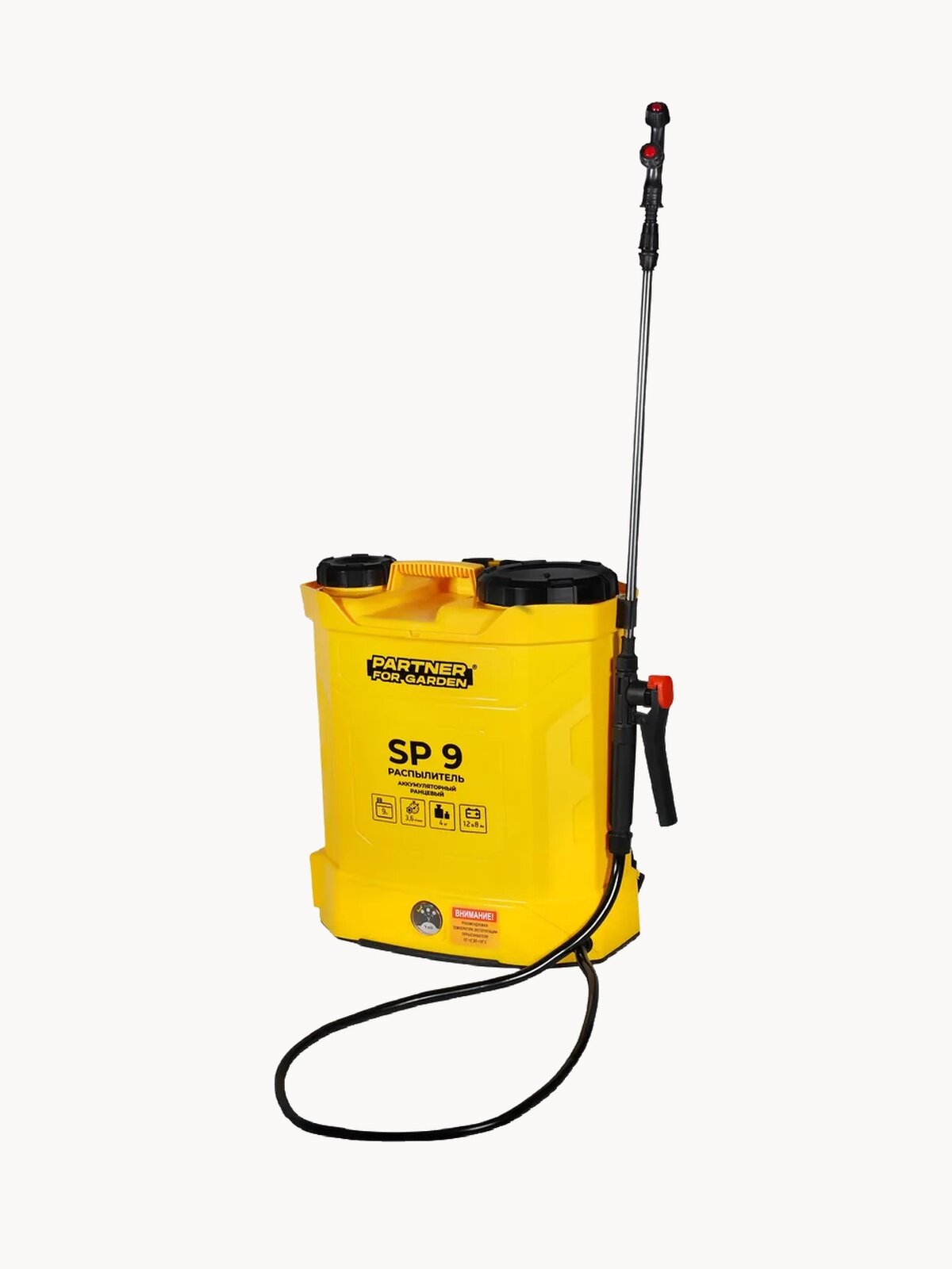 Аккумуляторный садовый опрыскиватель Partner For Garden SP9 ( 10л, 3,6 л/мин, 4кг )