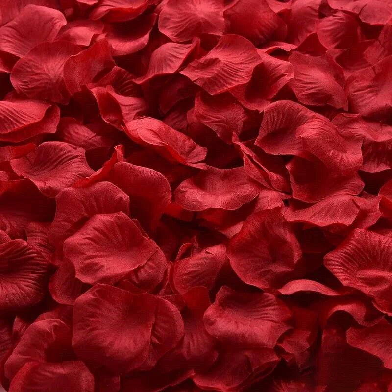 Искусственные шелковые розы лепестки 3000PCS, Dark red