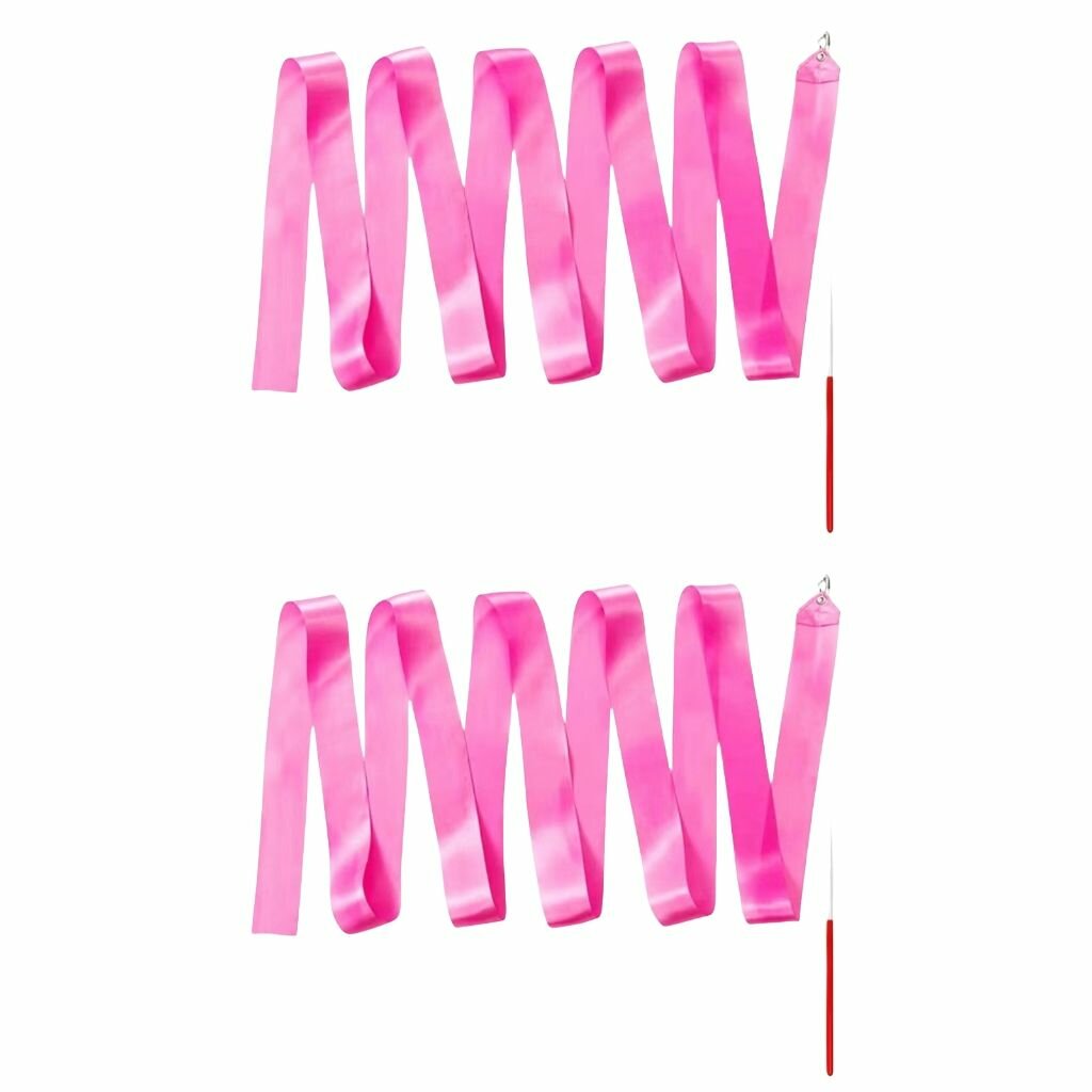 Лента для гимнастики, розово-красный