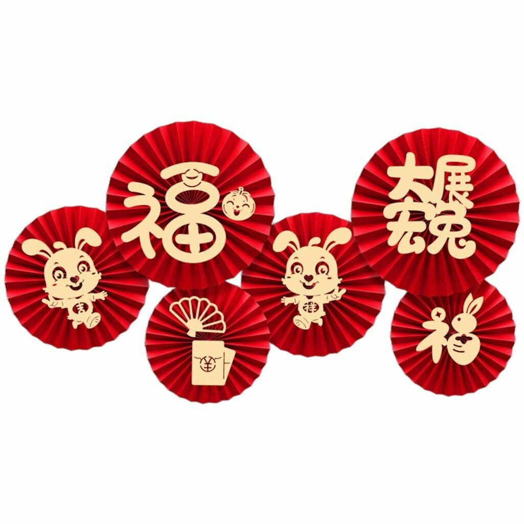 Бумажные веера для новогодних праздников