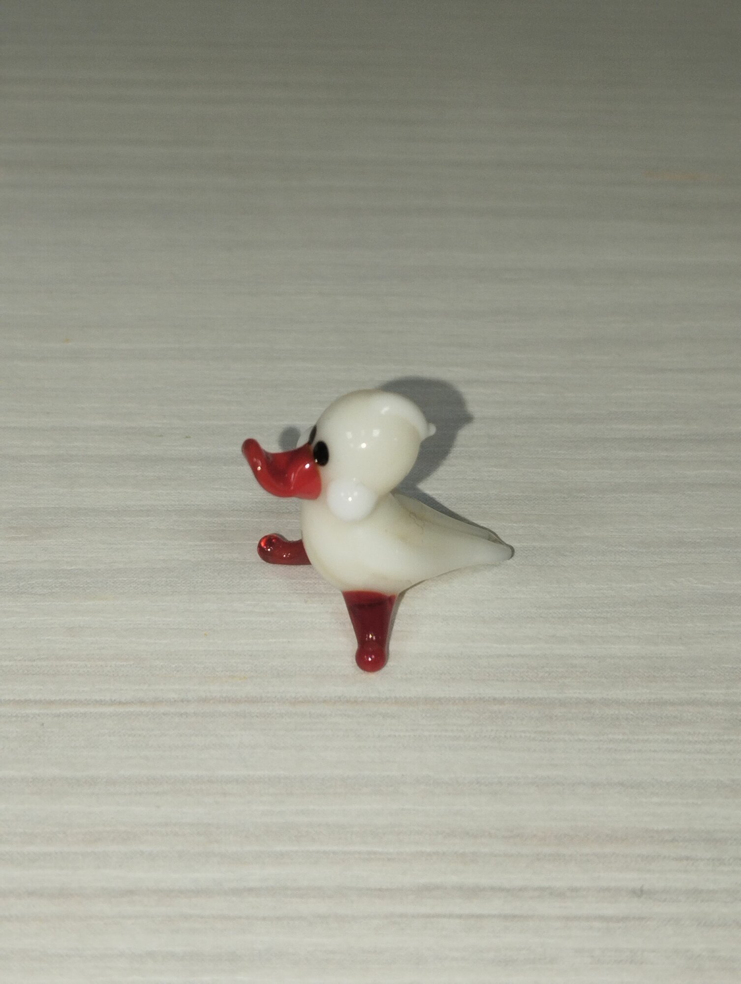 Стеклянная микро фигурка утка