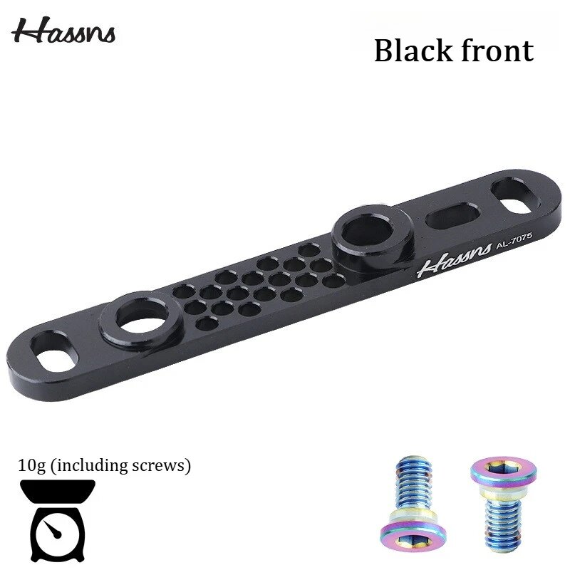 Адаптер дискового тормоза HASSNS для шоссейного велосипеда Черный, Black Front