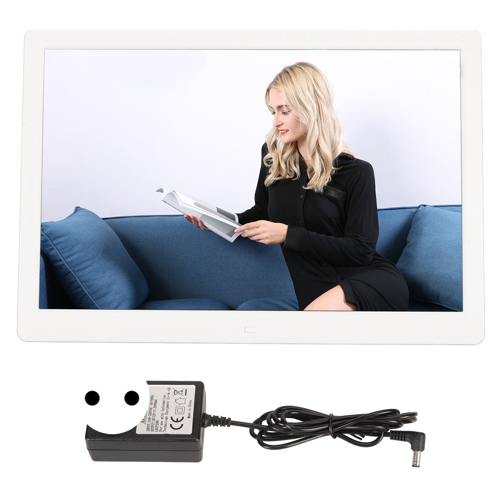 Цифровой календарь 15.4 -дюймовый цифровой рабочий день в дневном времени Auto Dumming 12 Аварийные сигналы регулируемая цифровая сигнализация для пожилых людей EU 100–240 В