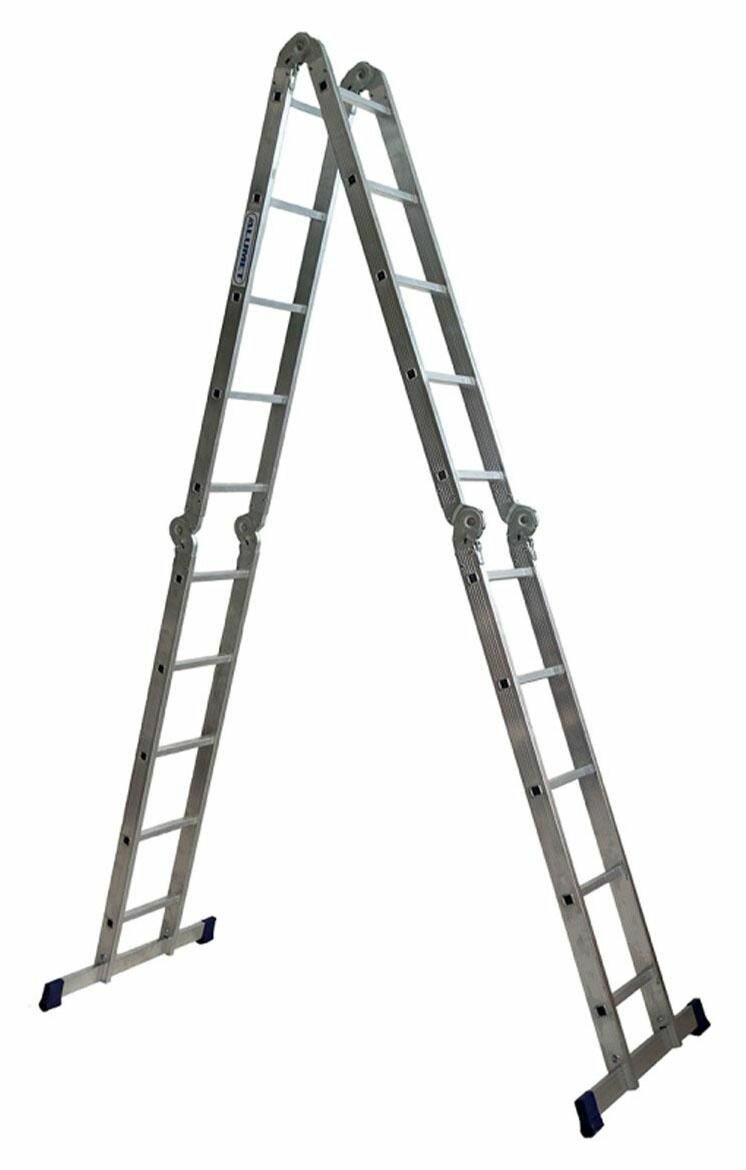 Алюминиевая шарнирная лестница Алюмет 4х5 ТL 4055