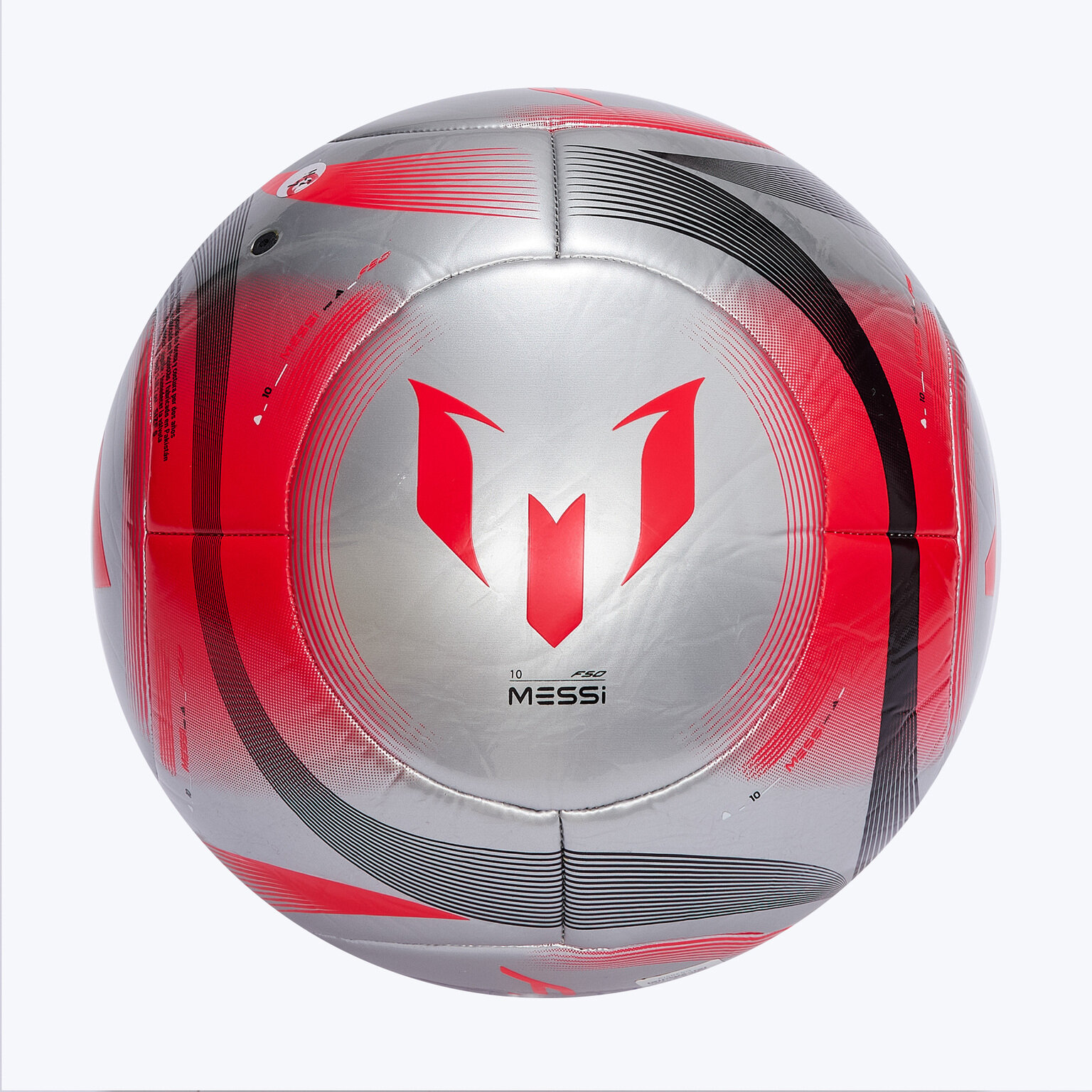 Футбольный мяч Adidas Messi Club JI8291, размер 4, Красный - Серый