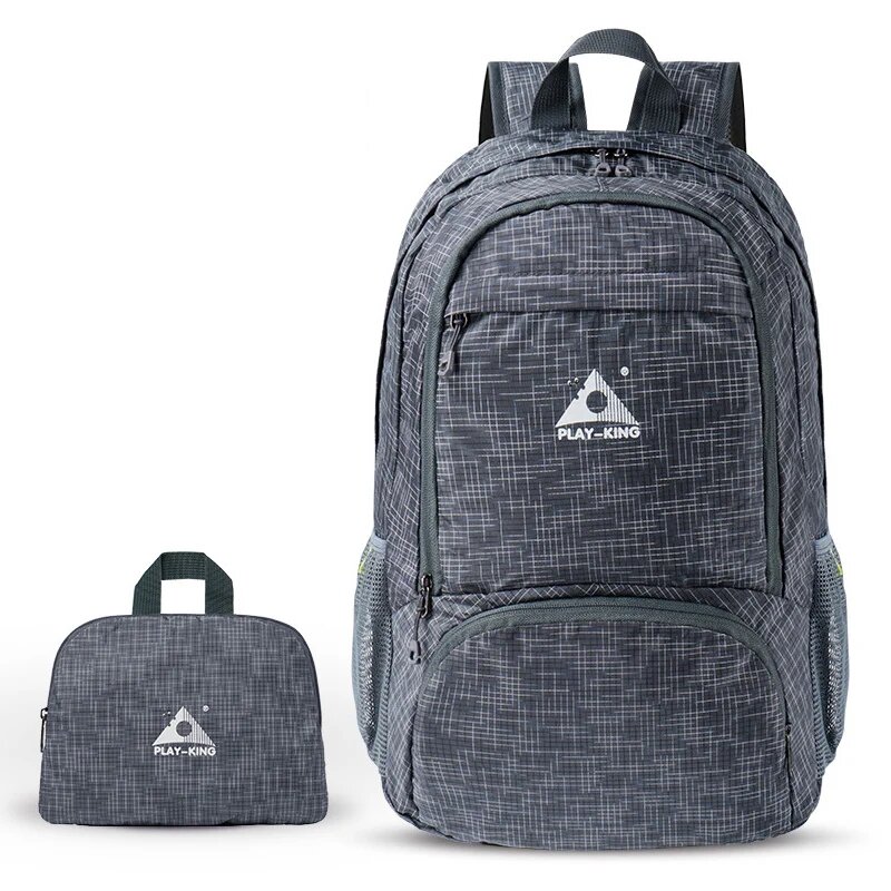 Новый водонепроницаемый складной рюкзак, мужские легкие дизайнерские сумки, портативные уличные дорожные рюкзаки, роскошная Сверхлегкая складная сумка Серый, Big, Gray