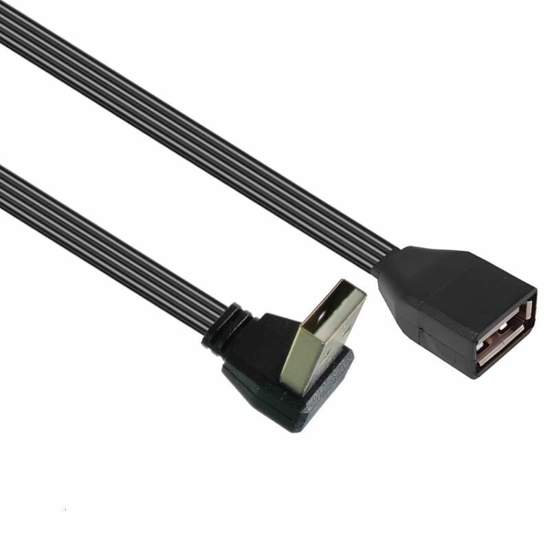 Прямой/угловой USB 2.0 кабель для клавиатур и принтеров, 10cm - наклонитесь вверх