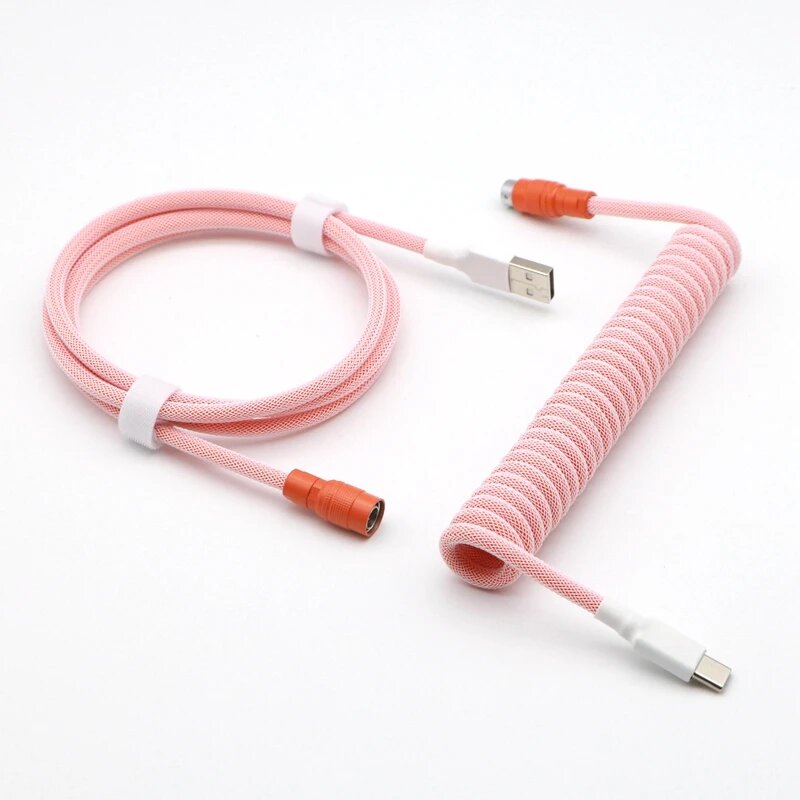 Unyisi Спиральный кабель USB-A — Type-C для механической клавиатуры с авиатором YC8 Custom Color