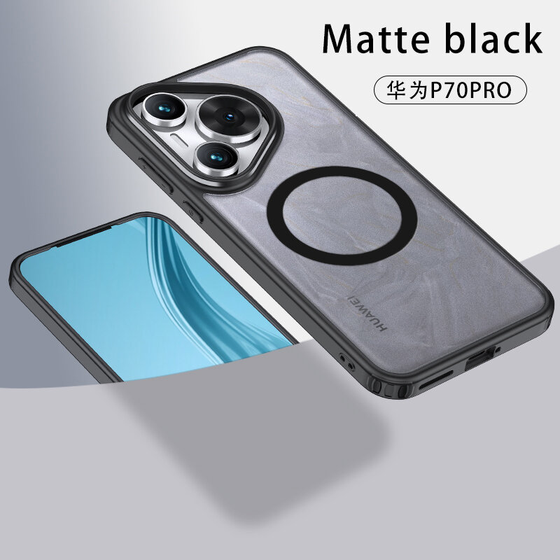 Чехол Для Huawei Pura 70 Pro / Хуавей Пура 70 Про+, soft touch, чехол-кардиомонитор, поликарбонат (PC), защита камеры, ударопрочный, усиленные углы, Huawei, Huawei Pura 70 Pro, Huawei Pura 70 Pro+, black,