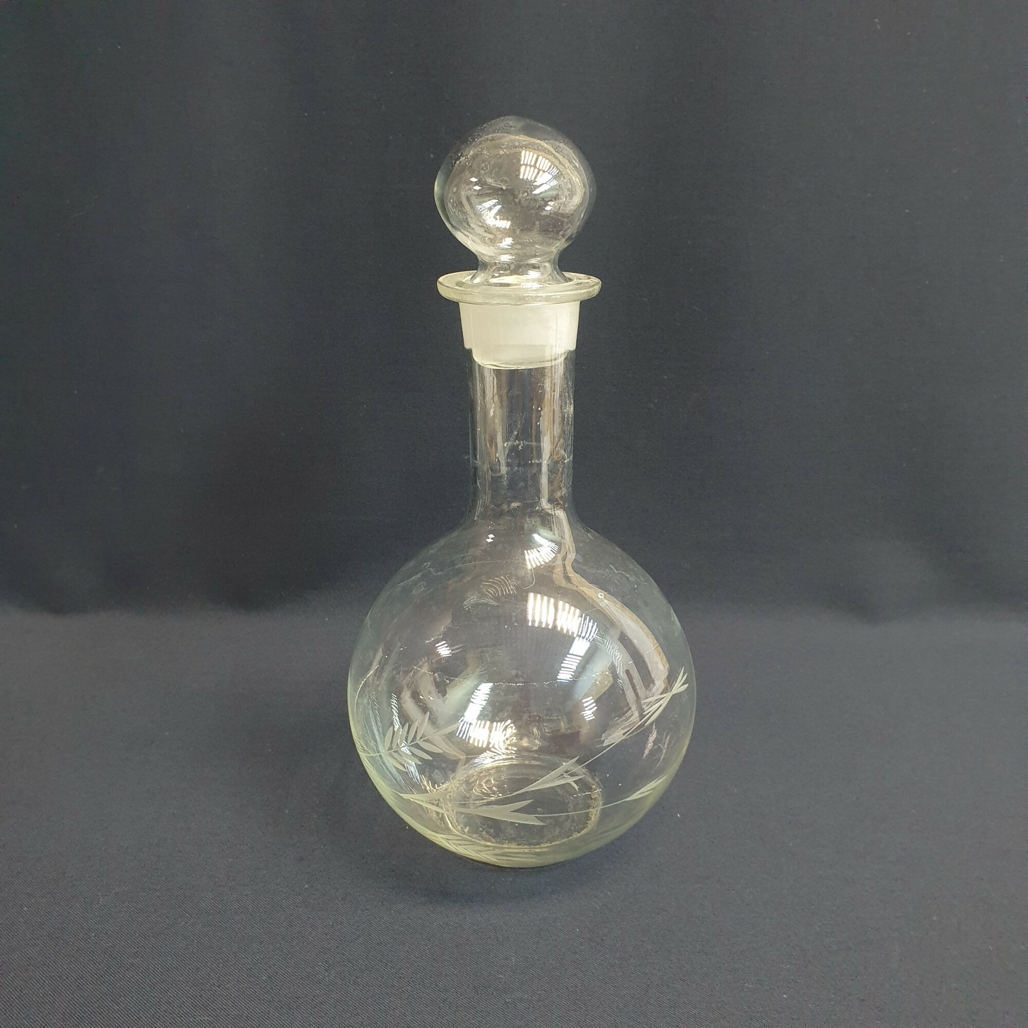 Графин, стекло 1,2 л, высота 27 см, винтаж СССР