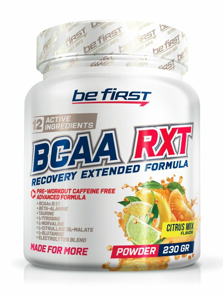 Be First BCAA RXT powder 230 г Цитрусовый микс