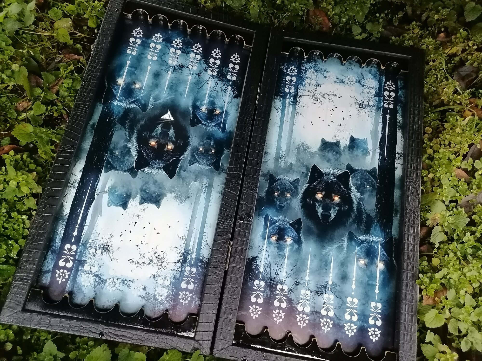 Нарды Lion, 60x60 см, складные, дерево, искусственная кожа и стекло, с замком