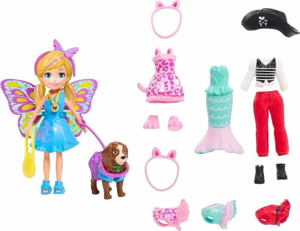 Polly Pocket and Animal Friend Wears Костюмированный игровой набор GDM15