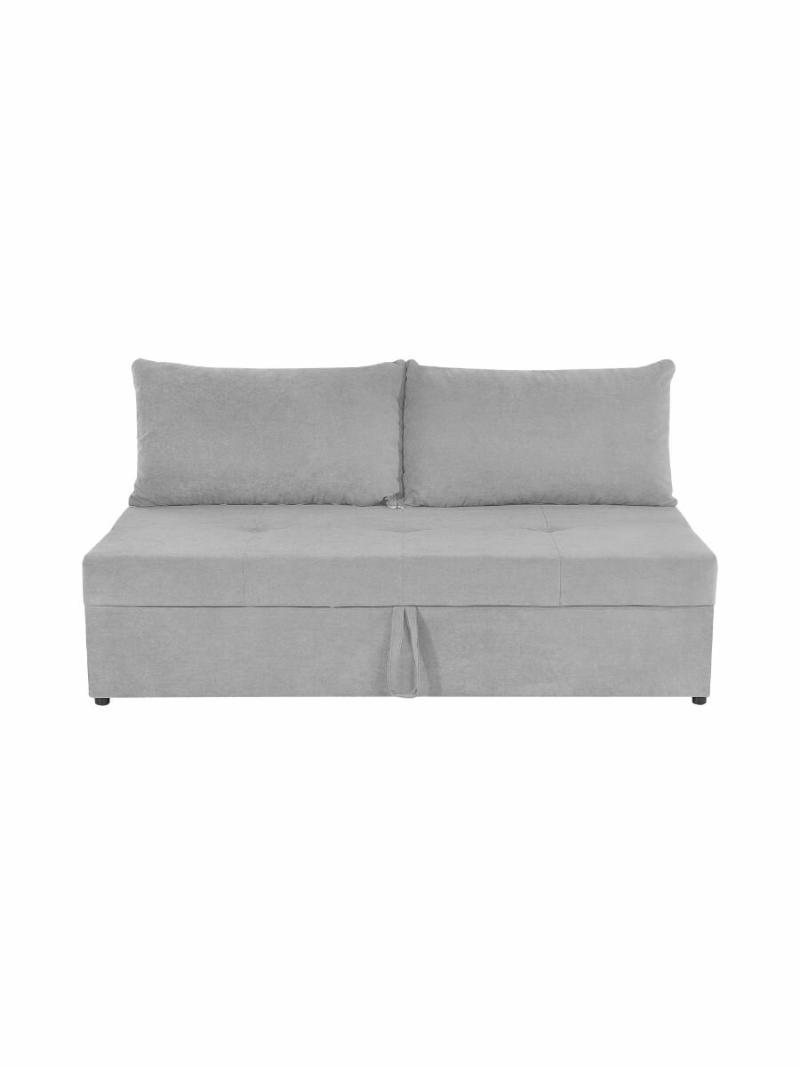 Диван раскладной без подлокотников сити 1600 (спальное место 1600*1900), велюр цвет светло-серый