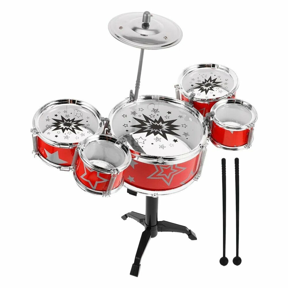 Детская ударная установка для развития музыкальных навыков, удобство использования, разнообразие звуков