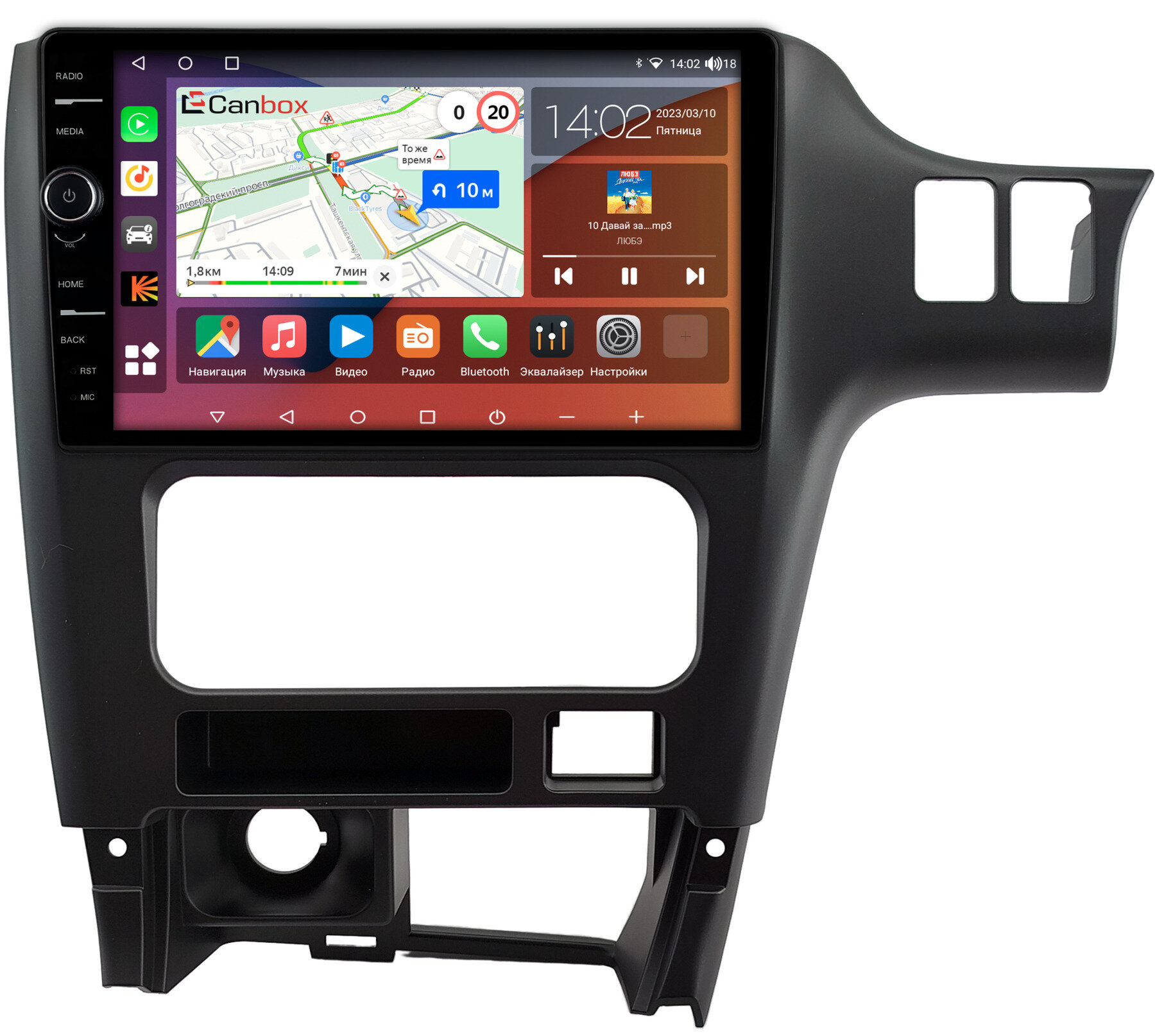 Штатная магнитола Subaru Legacy 3, Outback 2 1998-2004 (правый руль) Canbox H-Line 7845-9-0757 Android 10 (4G-SIM, 8/256, DSP, QLed)