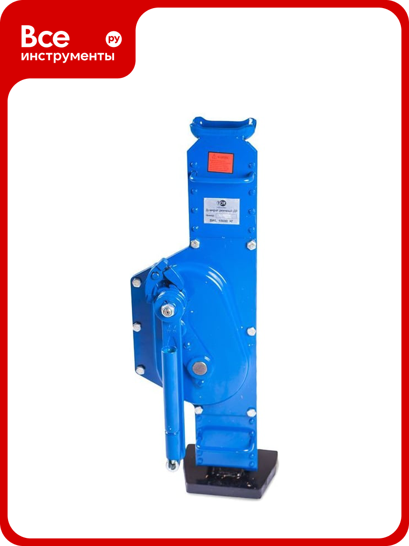 Домкрат реечный TOR ДРН 10000, 10Т с низким подхватом и обрезиненной ручкой 1045393