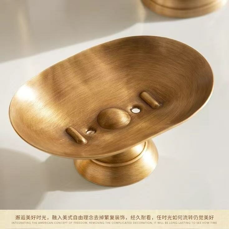 Набор аксессуаров для ванной IMPEU предметов, античная бронза, 1 мыльница