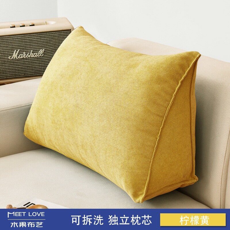 Подушка для спинки дивана, треугольная подушка для поясничной поддержки, мягкая подушка для татами, подушка для поясничной поддержки в гостиной, съемная и стираемая подушка для окна