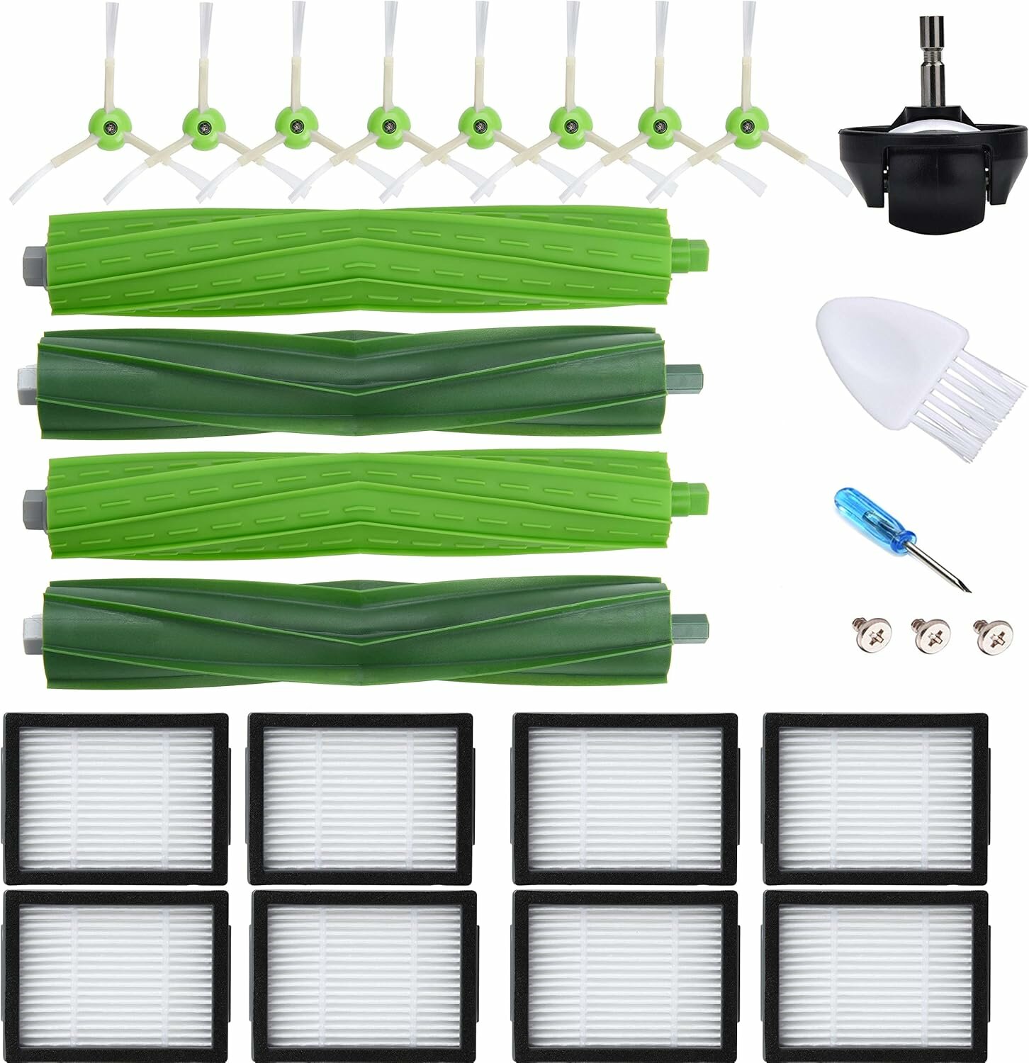 21 сменный сменный элемент для iRobot Roomba E5 E6 i6 i6 + i3 i3 + i4 i4 + i7 i7 + i8 + плюс дополнительная скоба для фильтра HEPA