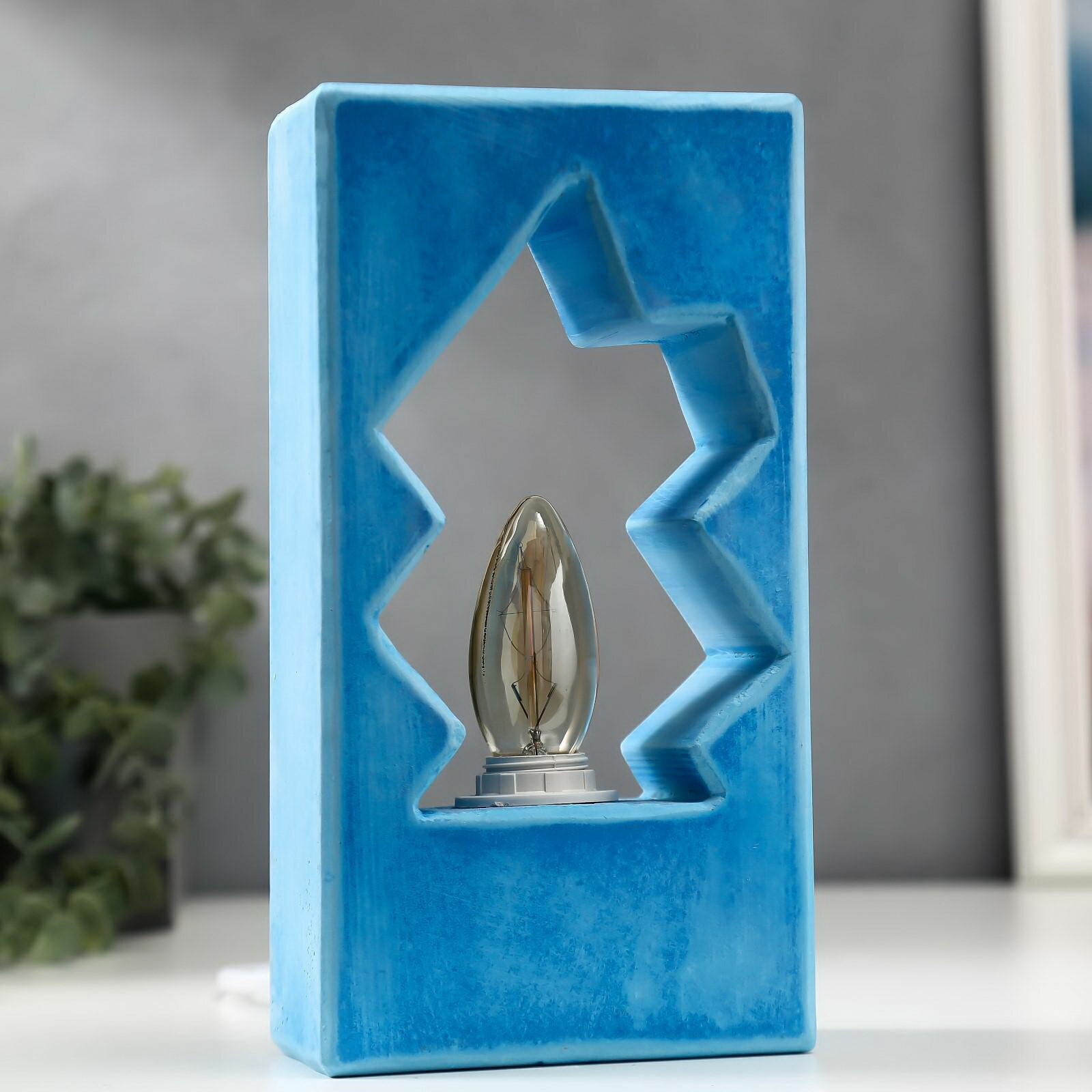 Лампа настольная 16599/1BL E14 40Вт синий 13х7,5х24,5 см, тип источника освещения: лампа не в комплекте