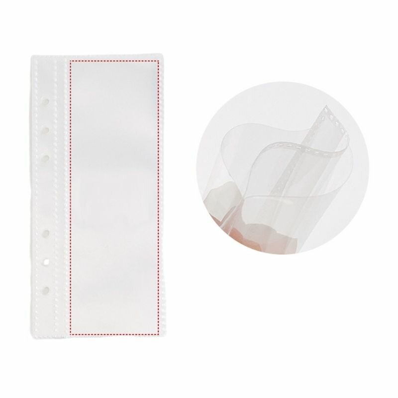 (1 шт.) Ультратонкая обложка для блокнота на кольцах формата A6 в корейском стиле ins - 1 карман, 10 листов