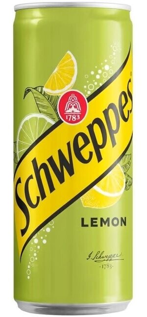 Вода "Schweppes" Lemon (Poland), in can, 24 шт, 0.33 л
