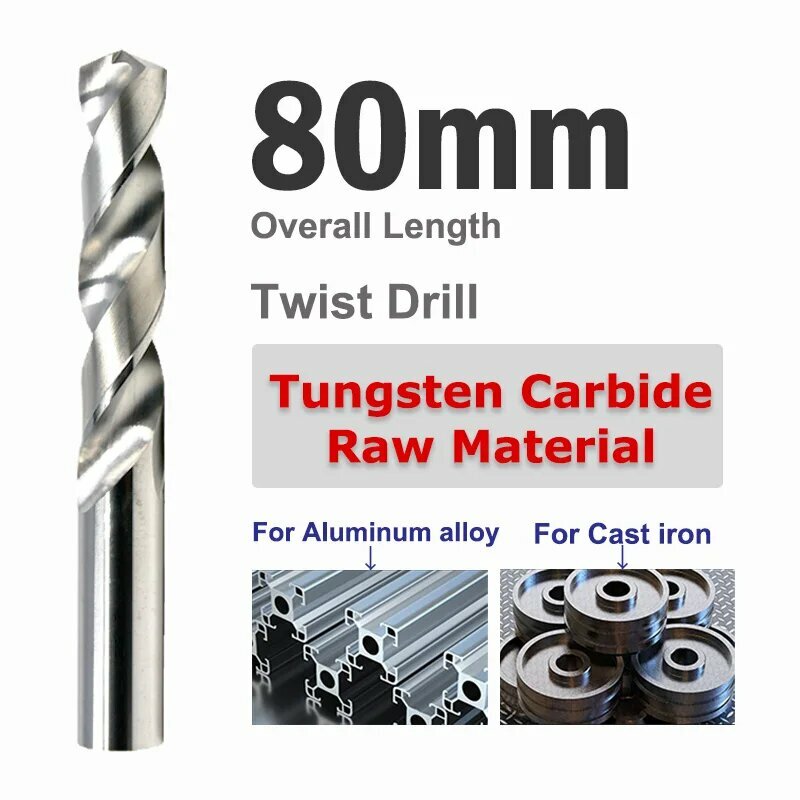 Спиральные сверла YZHOSOOWK 2-9 мм 9.0mm, HRC50 80mm