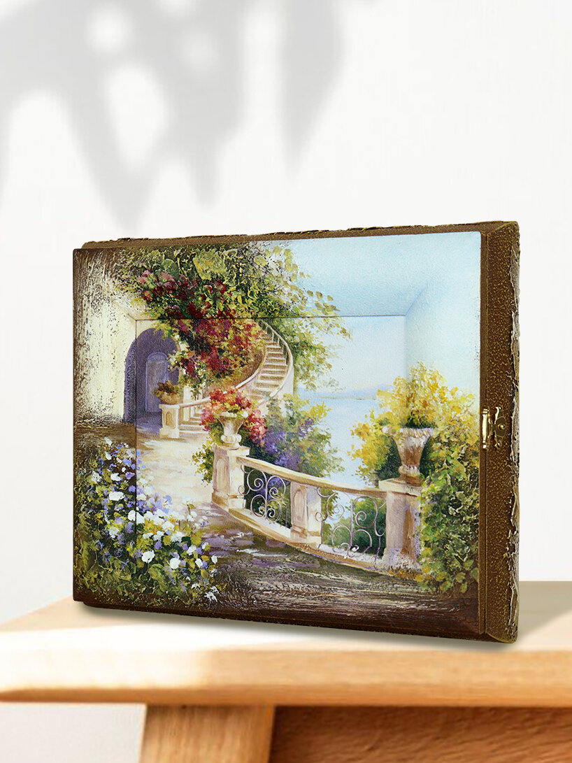 Ключница настенная в прихожую закрытая картина офис