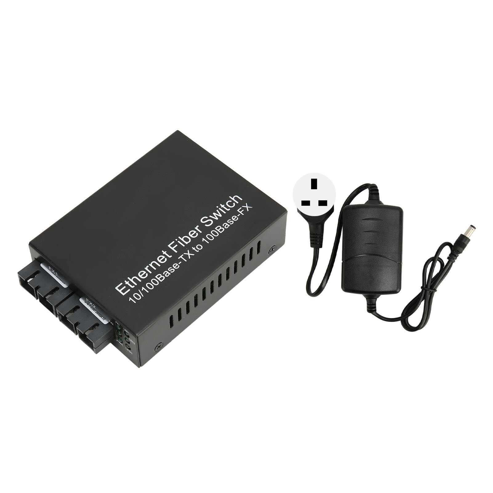 Медиаконвертер оптический одномодовый tx1310nm sc dual 100mbps до 25 км порт rj45 100 240v вилка uk