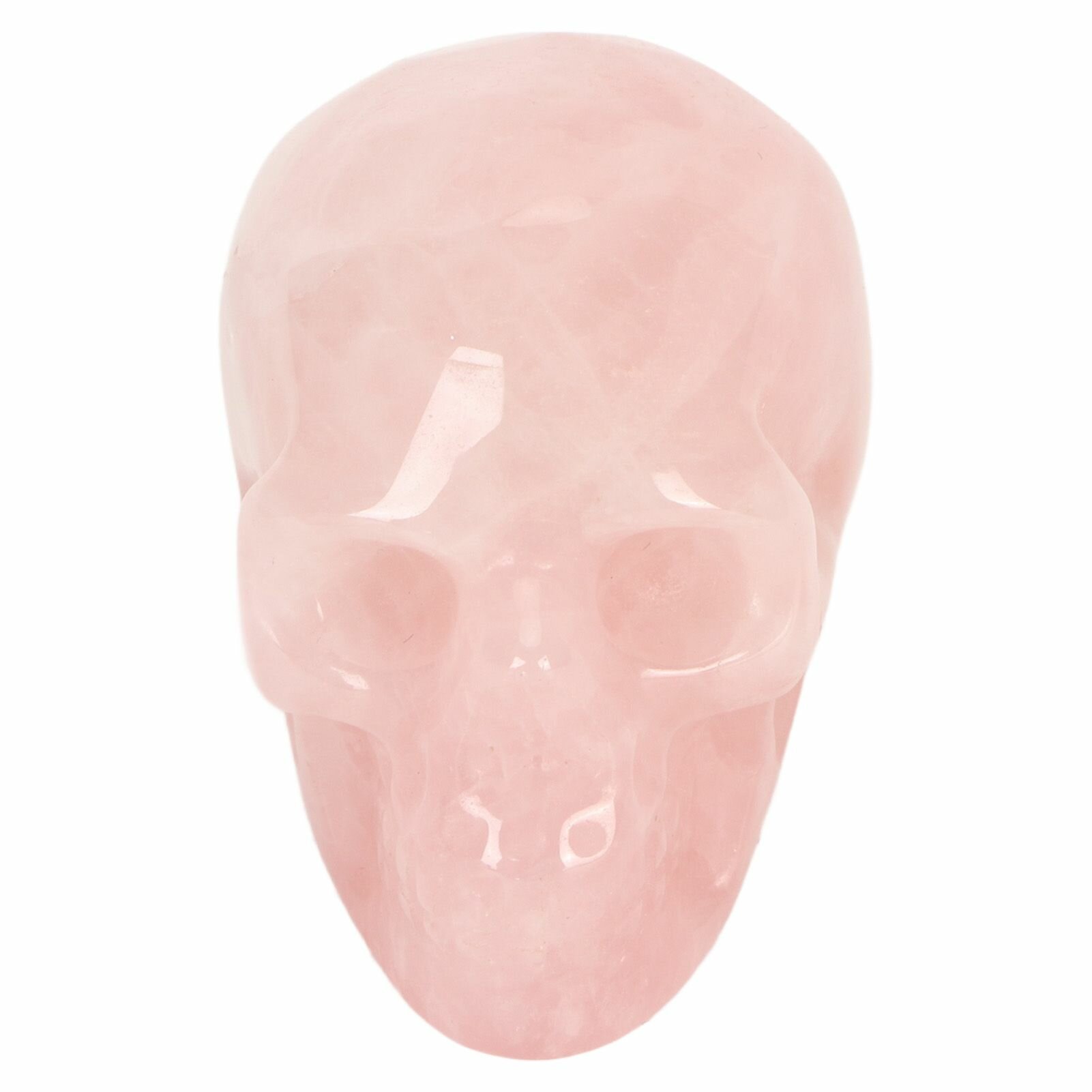 Розовый хрустальный череп для медитации 5 см