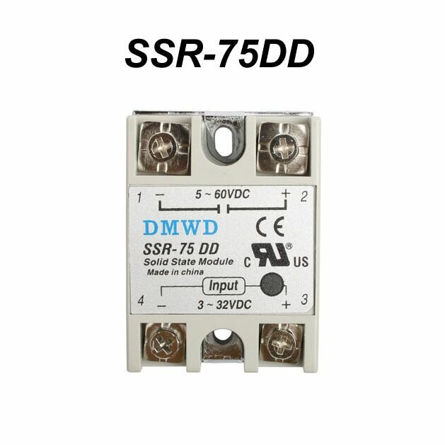 SSR-75DD Твердотельный модуль реле DC-DC Однофазный SSR 75A 3-32V TO 5-60V DC -4 шт.