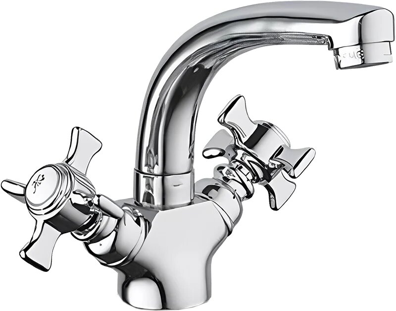 Смеситель для раковины Ledeme H11 L1311-2 хром, глянцевый, кран для ванной в раковину, с поворотным изливом