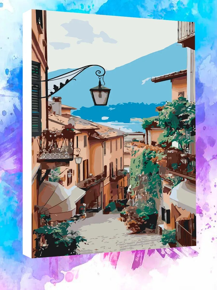 Картина по номерам Город в Италии Пейзаж