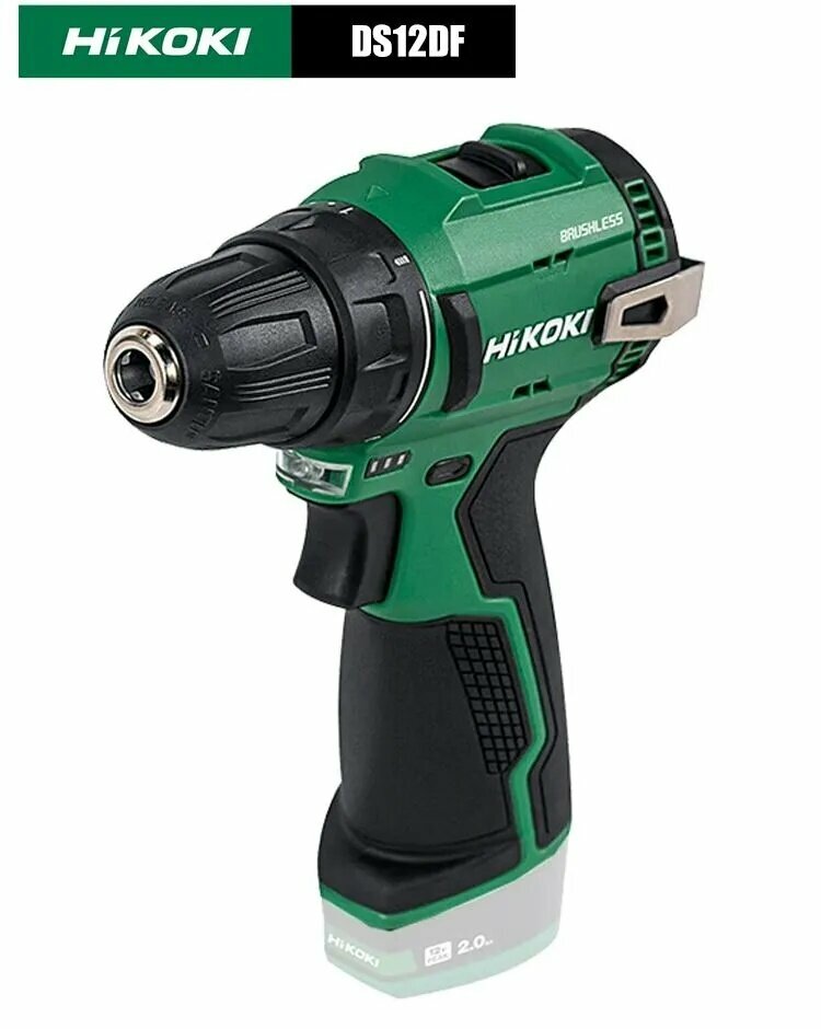 Дрель-шуруповерт аккумуляторная бесщеточный HiKOKI DS12DF, BRUSHLESS шуруповерт 35 Hм, 12 В, 0-500/1600 об/мин, без АКБ и ЗУ